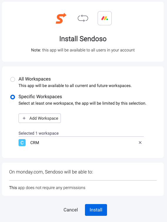 Setting Up monday.com Integration – Sendoso